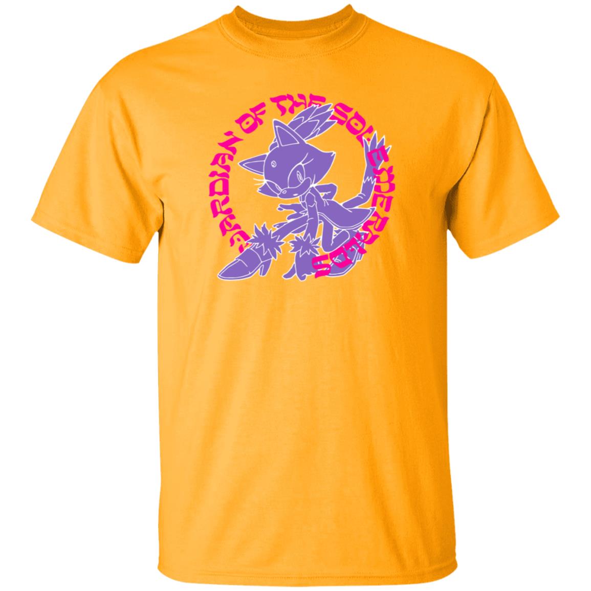 Blaze The Cat Guardian Of The Sol Emeralds Yellow Tee - Resttee