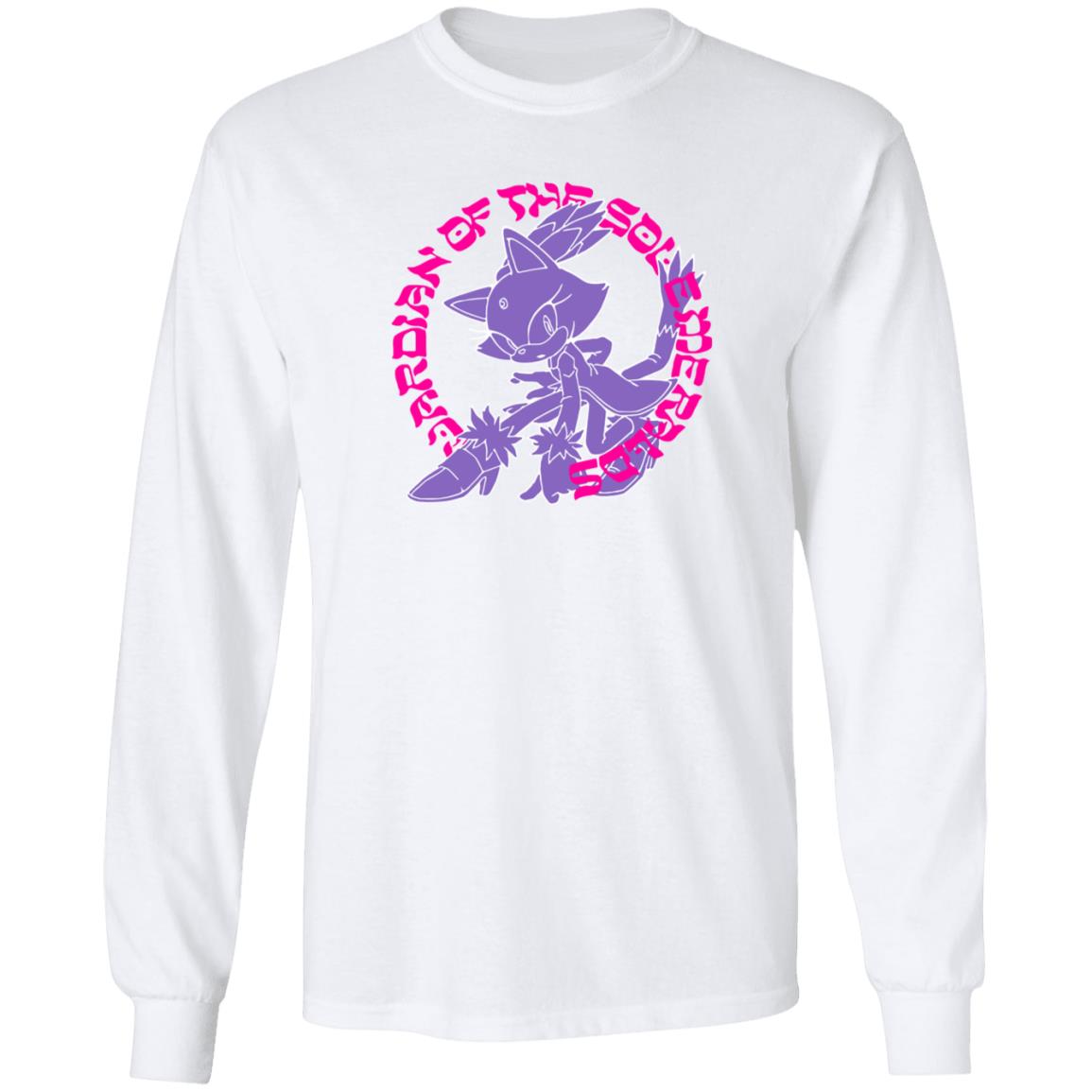 Blaze The Cat Guardian Of The Sol Emeralds Yellow Tee - Resttee