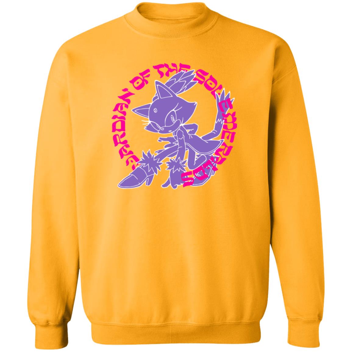 Blaze The Cat Guardian Of The Sol Emeralds Yellow Tee - Resttee